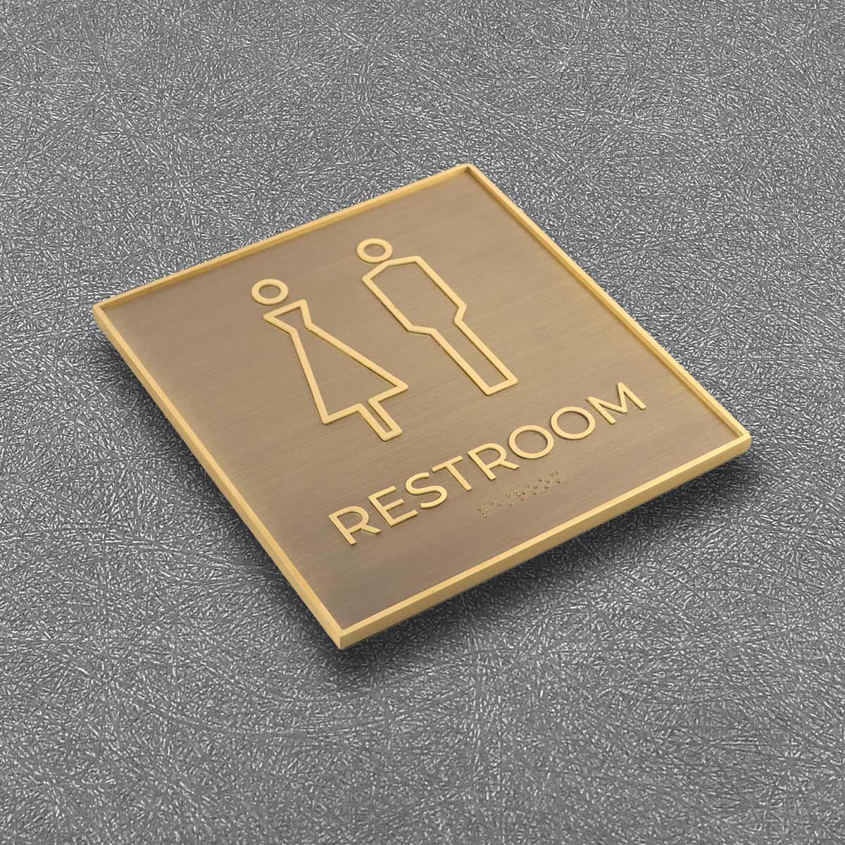 Custom Metal Room Sign ADA Sign Braille signage- COSUN SIGN