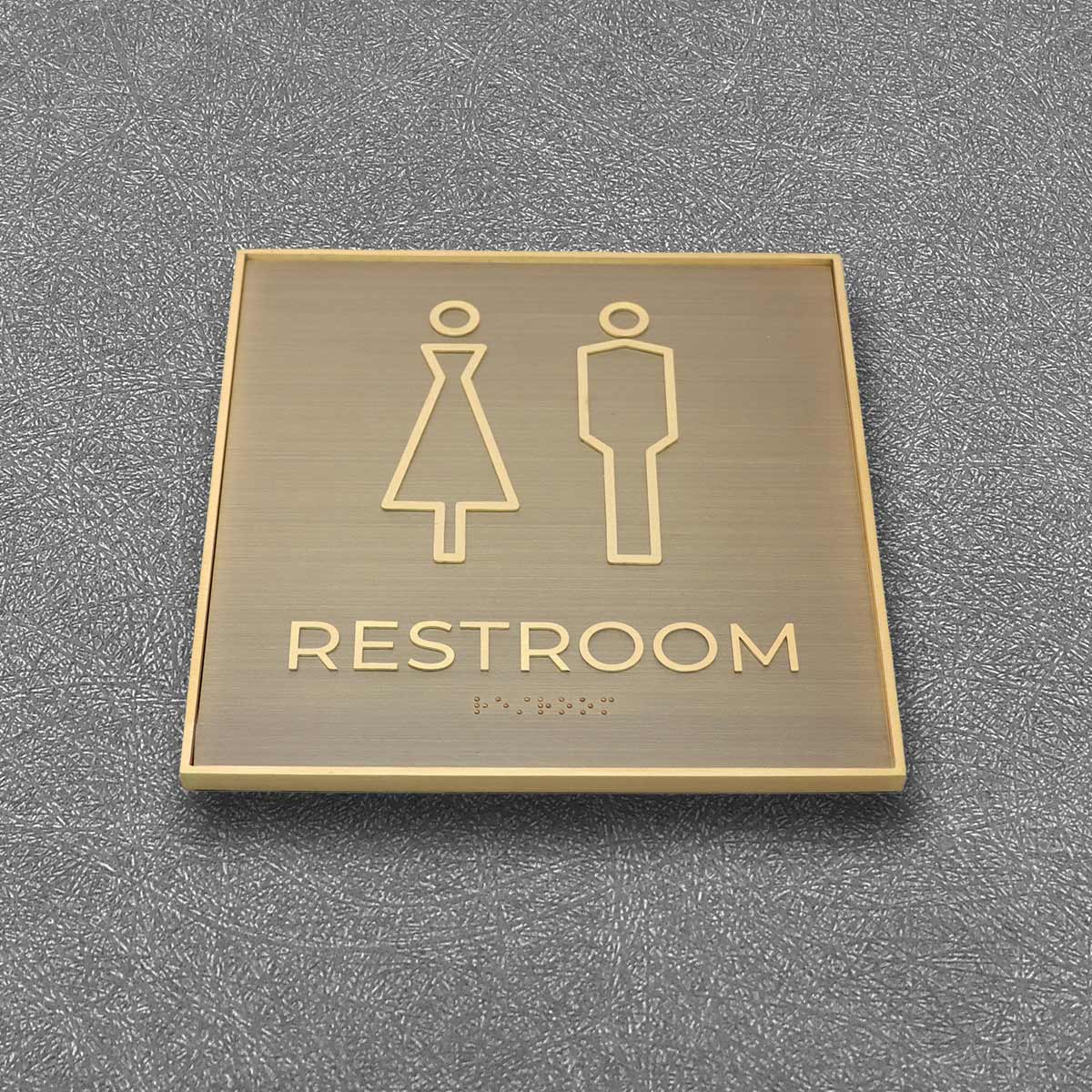 Custom Metal Room Sign ADA Sign Braille signage- COSUN SIGN